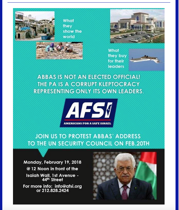 AFSI Protest Mahmoud Abbas’ Address to U.N. Security Council | the ...