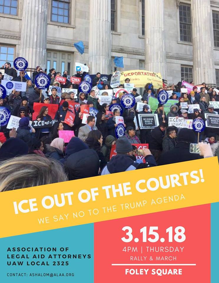 NY Lawyers Rally & March: ICE Out of the Courts! | the "silent ...