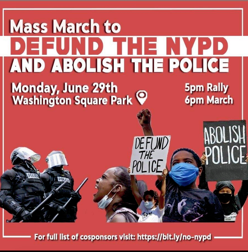 Exclusive Coverage: Defund, Abolish the NYPD in Washington Square ...